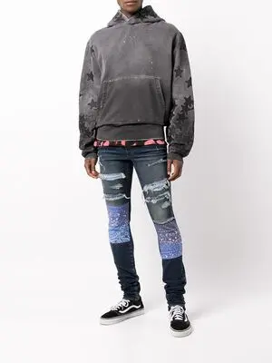 Amiri Bandana Artpatch Skinny Jeans