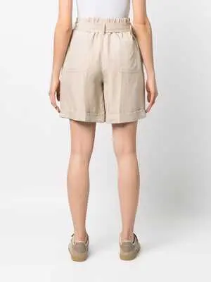Woolrich Belted Waist Bermuda Shorts - Neutrals