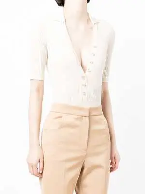 Jacquemus V-neck Knitted Bodysuit