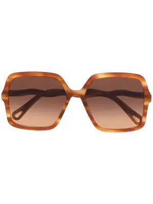 Chloé Zelie Square-frame Sunglasses - Brown