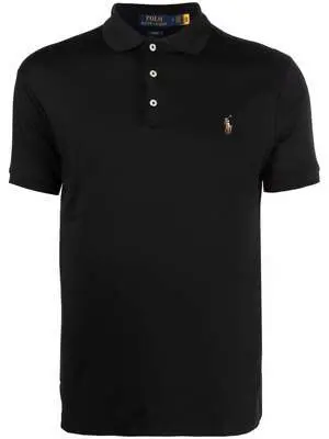 Polo Ralph Lauren Embroidered-logo Polo Shirt - Black