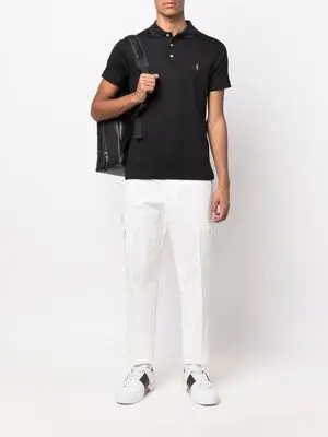 Polo Ralph Lauren Embroidered-logo Polo Shirt - Black