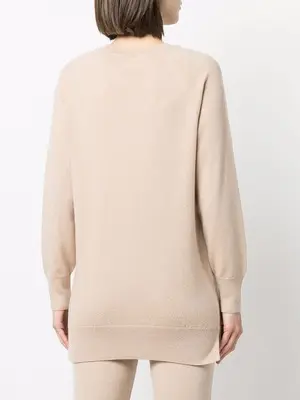 PAULA V-neck Cashmere Jumper - Neutrals