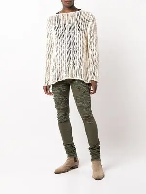 Amiri Bandana Thrasher Skinny Jeans - Green