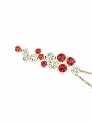 PRAGNELL 18kt Rose Gold Ruby And Diamond Pendant Necklace