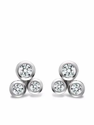 PRAGNELL 18kt White Gold Diamond Stud Earrings - Silver