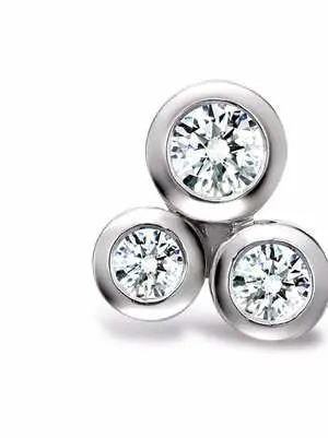 PRAGNELL 18kt White Gold Diamond Stud Earrings