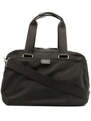 AGNES B. Small Logo Tag Holdall - Green