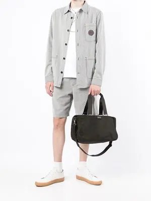 AGNES B. Small Logo Tag Holdall - Green