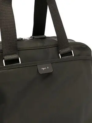 AGNES B. Small Logo Tag Holdall - Green