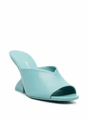 FERRAGAMO F-heel Leather Sandals