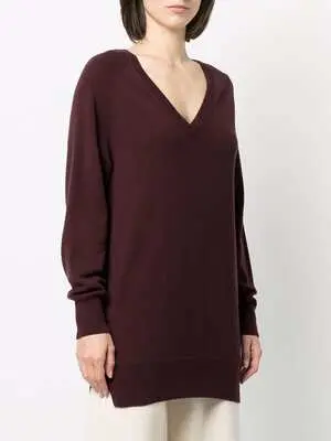 PAULA Name V-neck Cashmere Jumper - Red