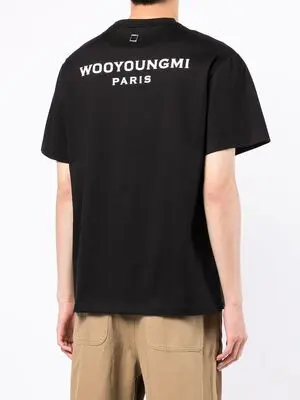 WOOYOUNGMI Logo-embroidered Cotton T-shirt