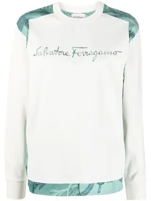 FERRAGAMO Embroidered Logo Sweatshirt - White