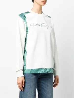 FERRAGAMO Embroidered Logo Sweatshirt