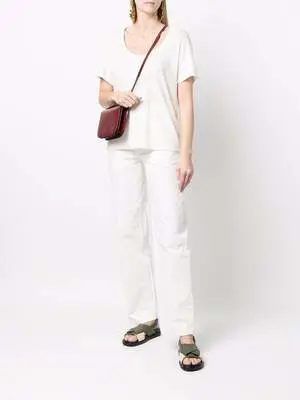 PAULA Linen V-neck T-shirt - White