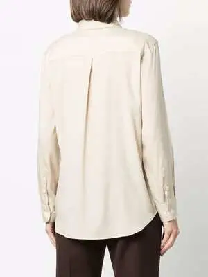 PAULA Long-sleeve Silk Shirt - Neutrals