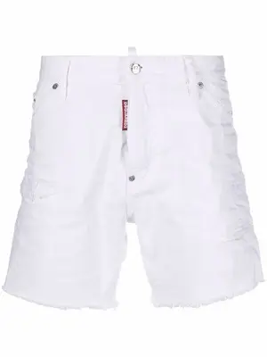 Dsquared2 Slim-fit Denim Shorts - White