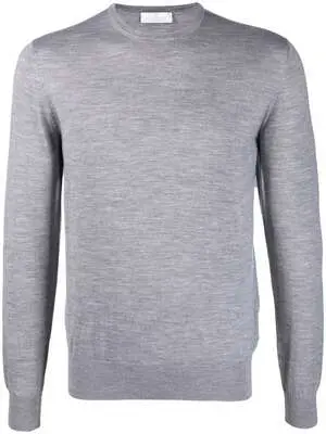 Bruno Manetti Crew-neck Fine-knit Jumper - Grey