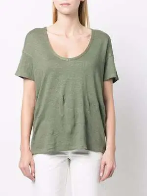PAULA U-neck T-shirt - Green