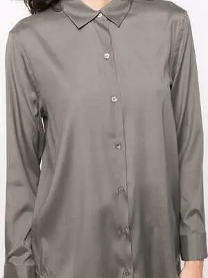 PAULA Long-sleeve Silk Shirt - Green