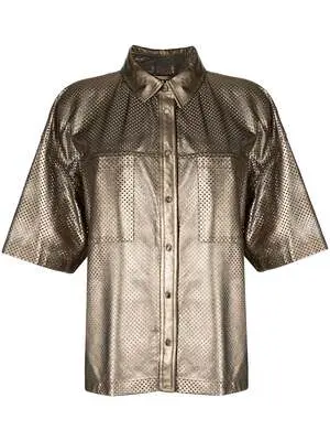 Brunello Cucinelli Perforated Suede Shirt Jacket