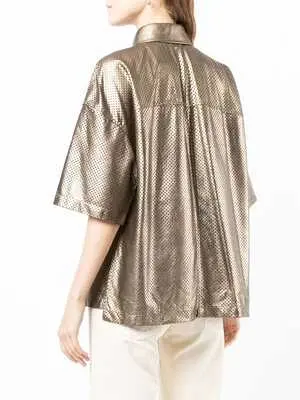 Brunello Cucinelli Perforated Suede Shirt Jacket