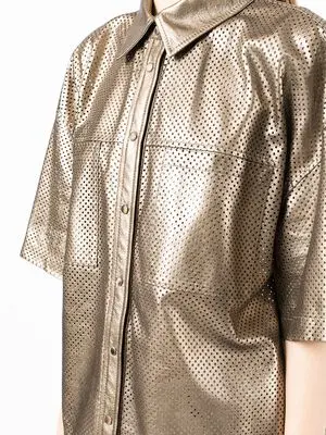 Brunello Cucinelli Perforated Suede Shirt Jacket
