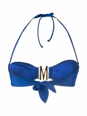 Moschino Logo-plaque Bandeau Bikini Top