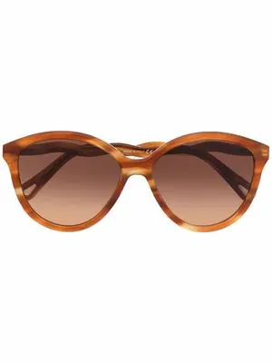Chloé Wave Detail Sunglasses - Brown
