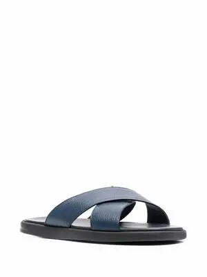 DOUCAL'S Crossover Strap Sandals - Blue