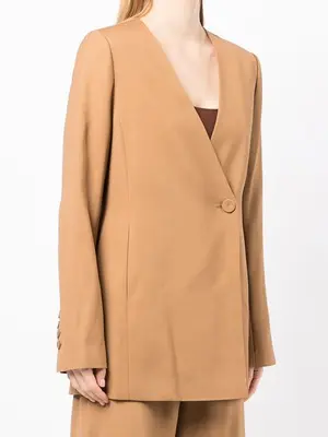 GOODIOUS Double-breasted V-neck Coat