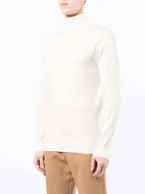 N.peal Roll Neck Cashmere Sweatshirt - White