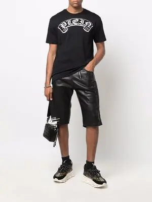 Philipp Plein Embellished-logo T-shirt - Black