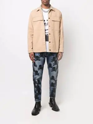 Philipp Plein Skull-patch Tapered Jeans