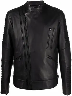 Philipp Plein Crystal Skull Biker Jacket