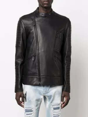 Philipp Plein Crystal Skull Biker Jacket