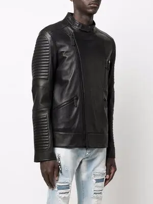Philipp Plein Crystal Skull Biker Jacket