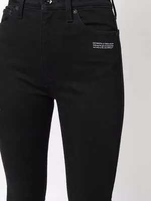 Off-White Slogan Logo-print Skinny Jeans