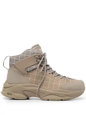 Undercover Lace-up Ankle Boots - Brown
