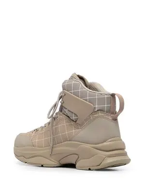 Undercover Lace-up Ankle Boots - Brown