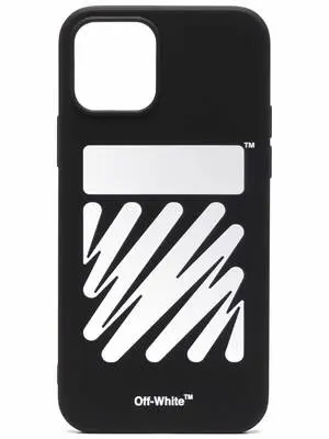 Off-White Diag Print Iphone 12 Pro Case - Black