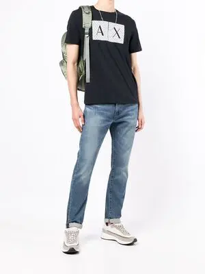 Armani Exchange Logo-print T-shirt - Blue
