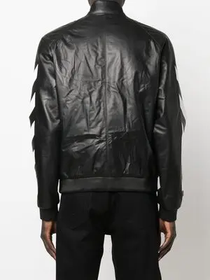 Off-White Diag-stripe Leather Jacket