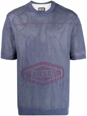 DIESEL® Logo-print Mesh T-shirt
