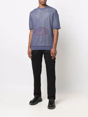 DIESEL® Logo-print Mesh T-shirt