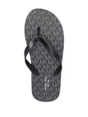 Michael Kors Thong Strap Flip Flops - Black