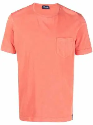 DRUMOHR Pocket Cotton T-shirt - Orange