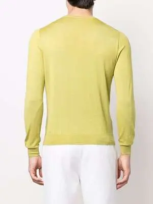 BARBA NAPOLI Fine-knit Crew-neck Jumper - Green