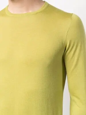 BARBA NAPOLI Fine-knit Crew-neck Jumper - Green